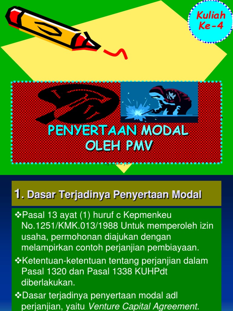 Kuliah Ke-4 - Penyertaan Modal Oleh PMV - 2 | PDF