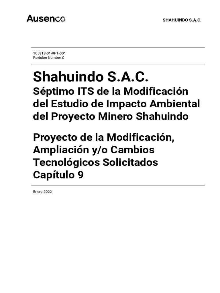 Shahuindo S.A.C | PDF | Minería | Ciencias de la Tierra