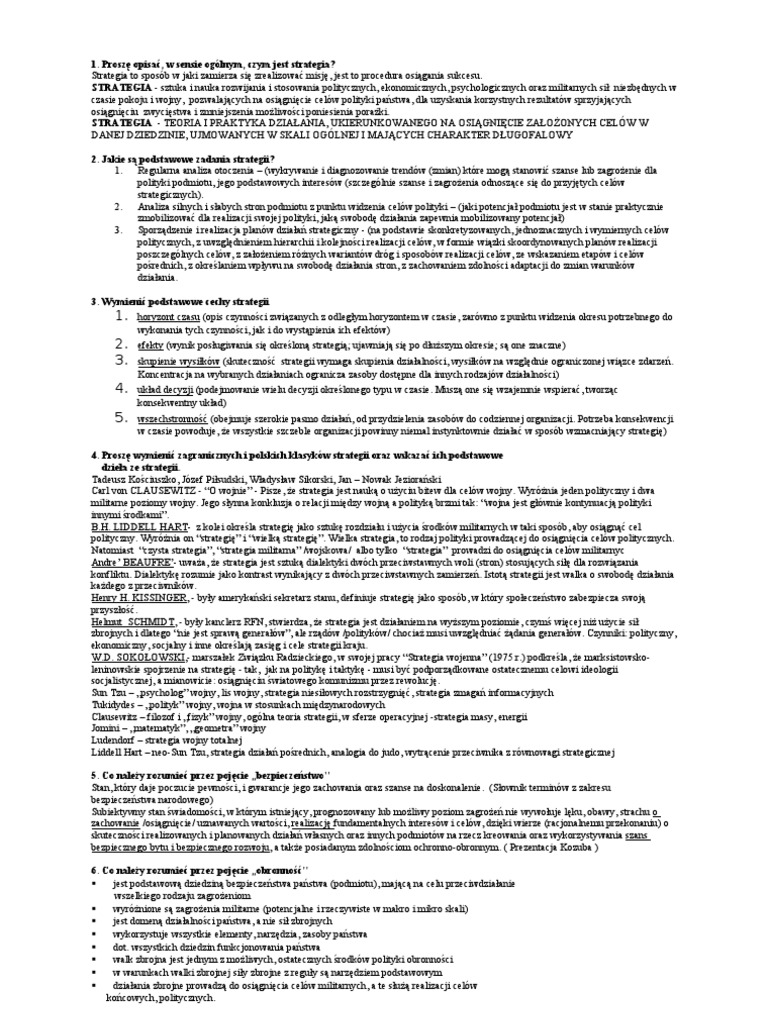 Strategia Materialy Calosc | PDF