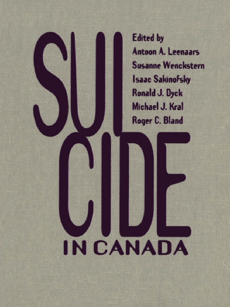 Antoon Leenaars (Editor), Isaac Sakinofsky (Editor), Susanne Wenckstern ...