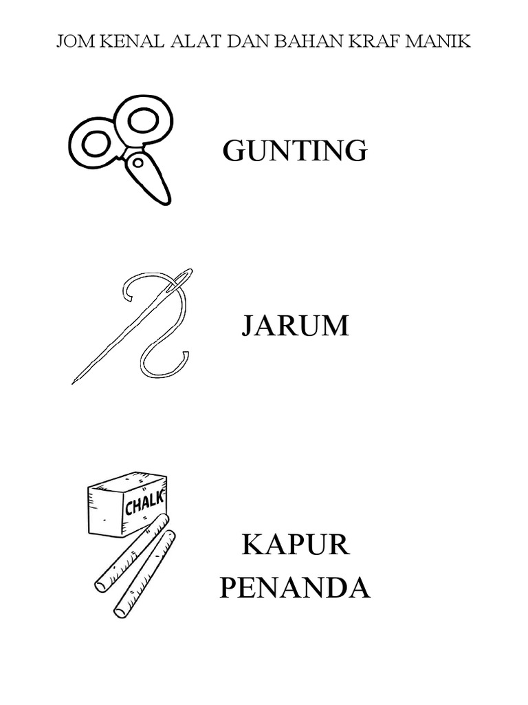 Jom Kenal Alat Dan Bahan Kraf Manik | PDF