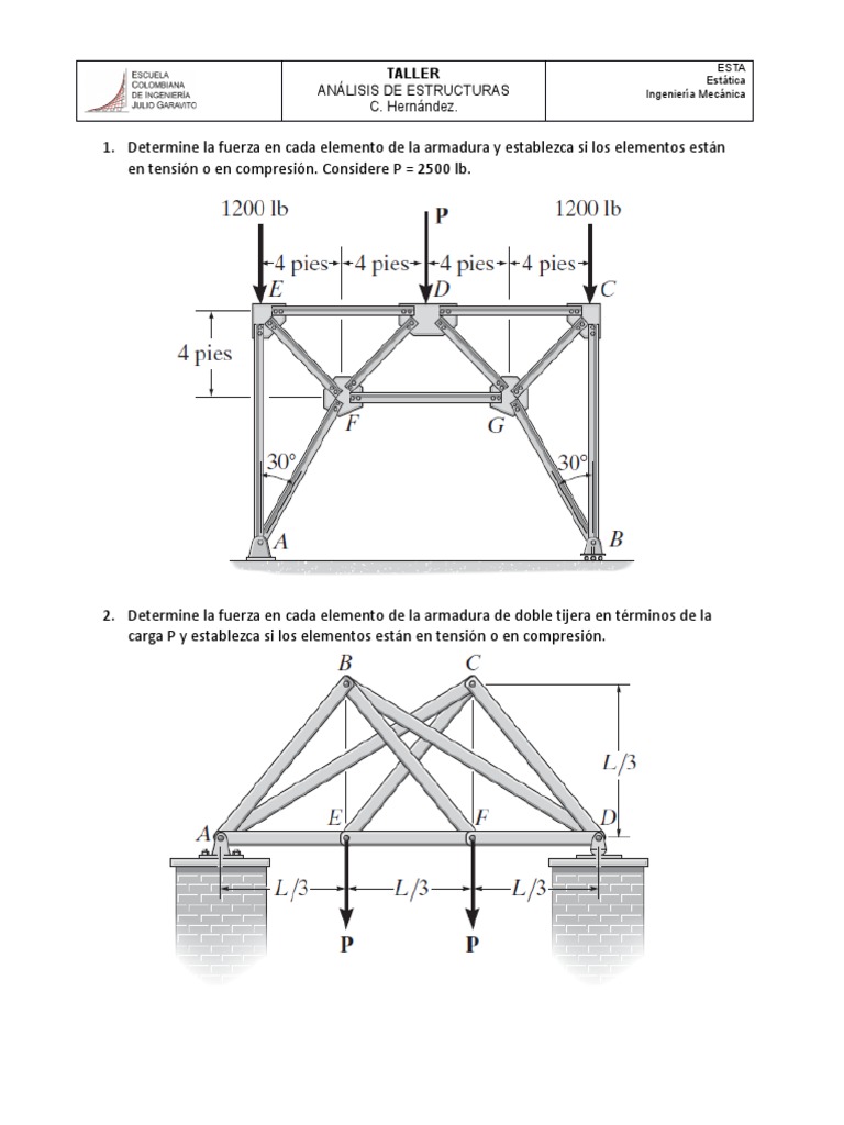 Taller - Armaduras (1) | PDF