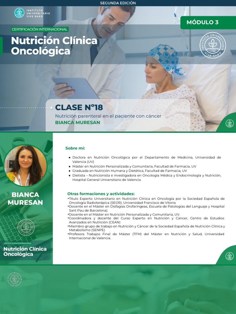 Clase 18 | Descargar gratis PDF | Dietético | Oncología