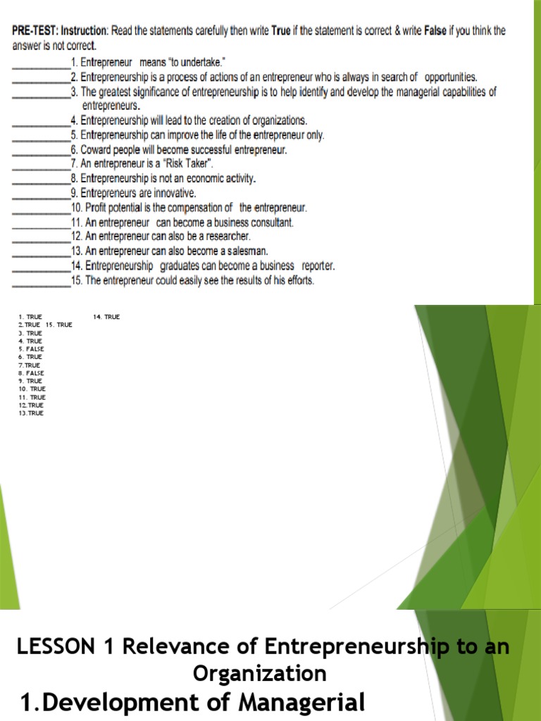 Entrep Module 1 | PDF | Entrepreneurship | Economics