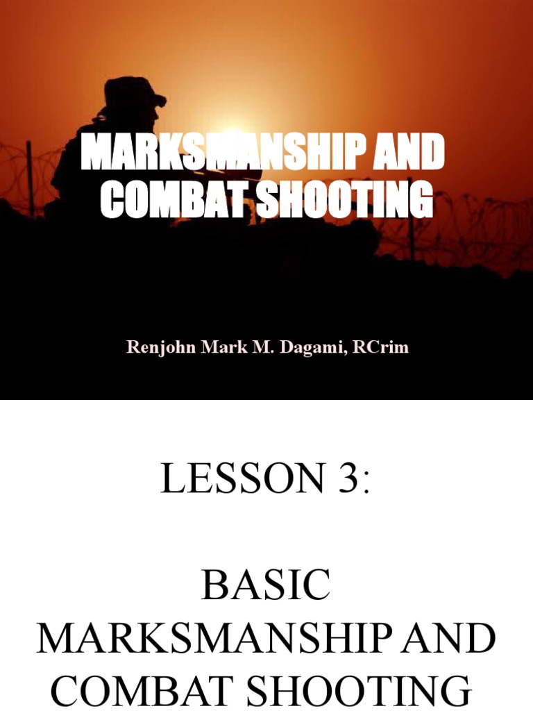 Marksmanship. Lesson 3 | PDF | Securities | Flight
