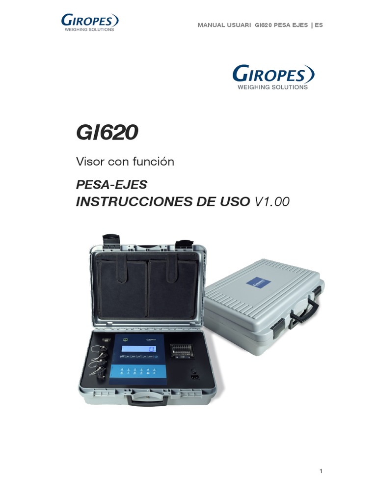 Manual Uso Gi620 Pesa Ejes v1 - ES | PDF | Almacenamiento de datos de ...