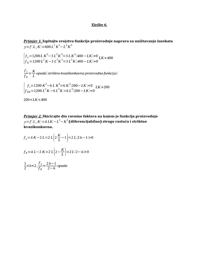 Mikroekonomija - Šeste Vježbe | PDF