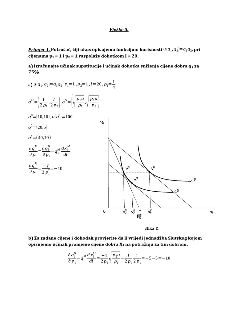 Mikroekonomija - Pete Vježbe | PDF