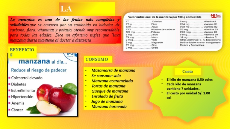 Beneficios y usos de la manzana para niños | PDF