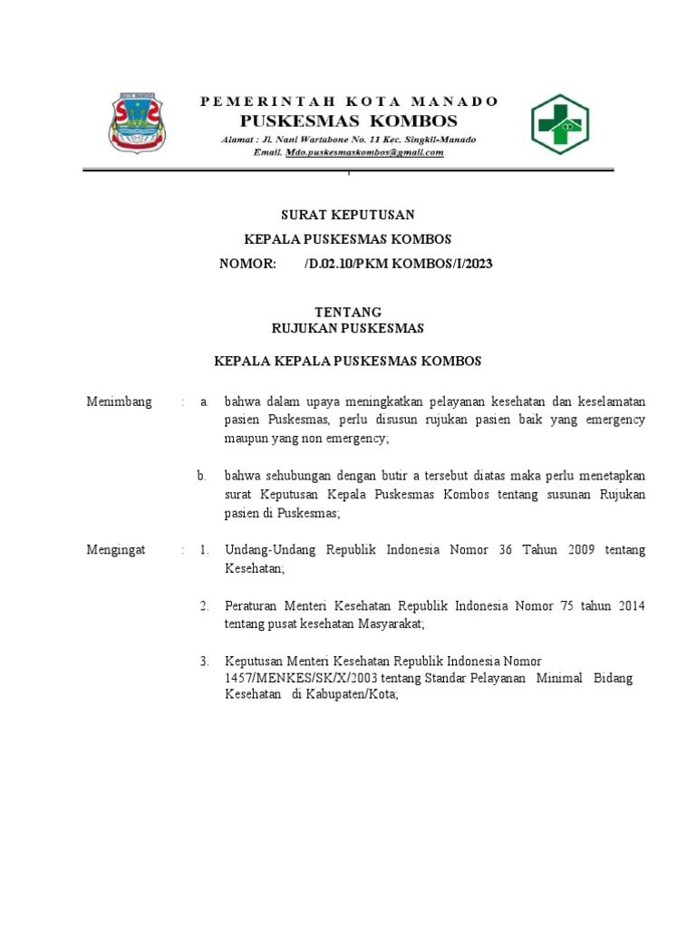 SK Rujukan Ugd | PDF