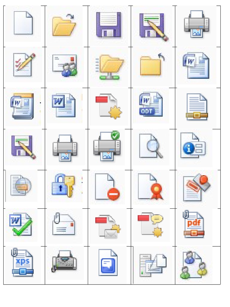 Iconos para Recortar Word | PDF