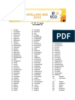 7th Grade Spelling Bee Word List 2024 | PDF | Orthography | Spelling