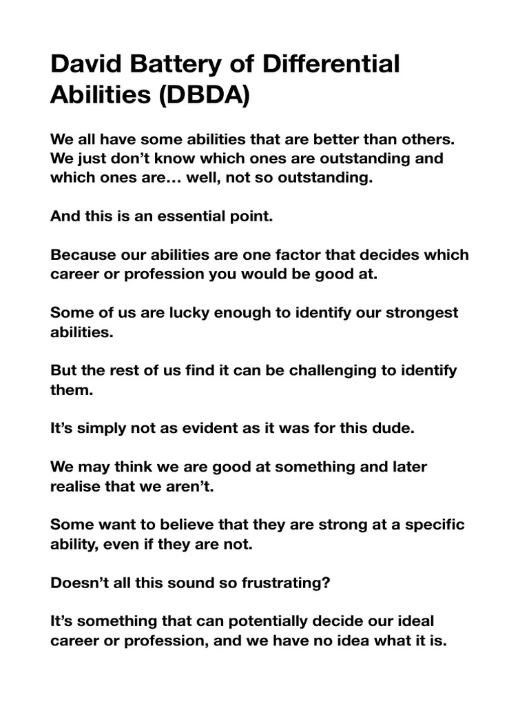 David Battery of Differential Abilities DBDA | PDF | Shape | Engineering