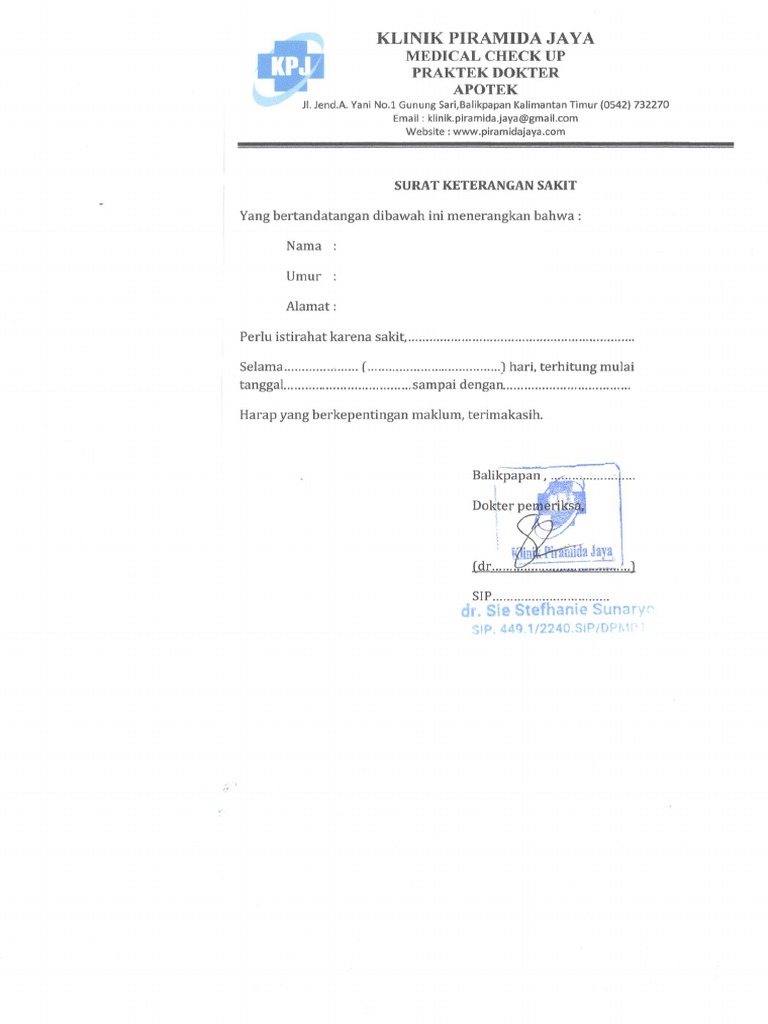 Surat Sakit | PDF