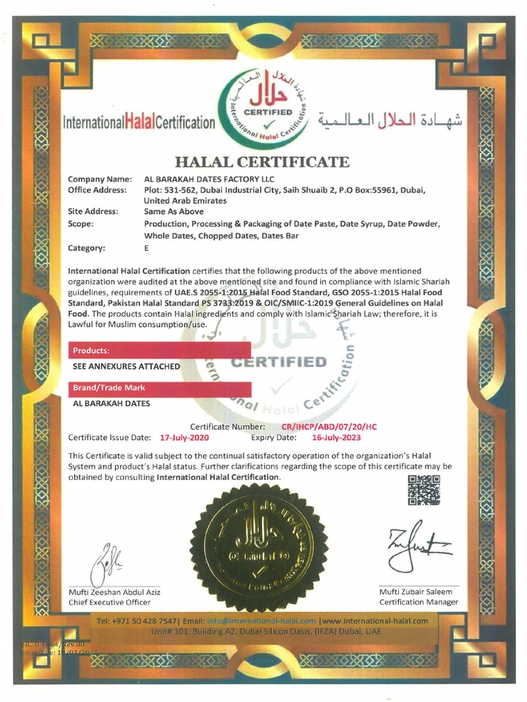 Halal_al barakah dates | PDF