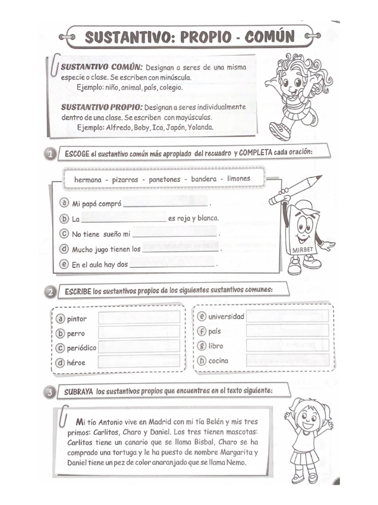 SUSTANTIVO PROPIO - COMÚN (1) | PDF