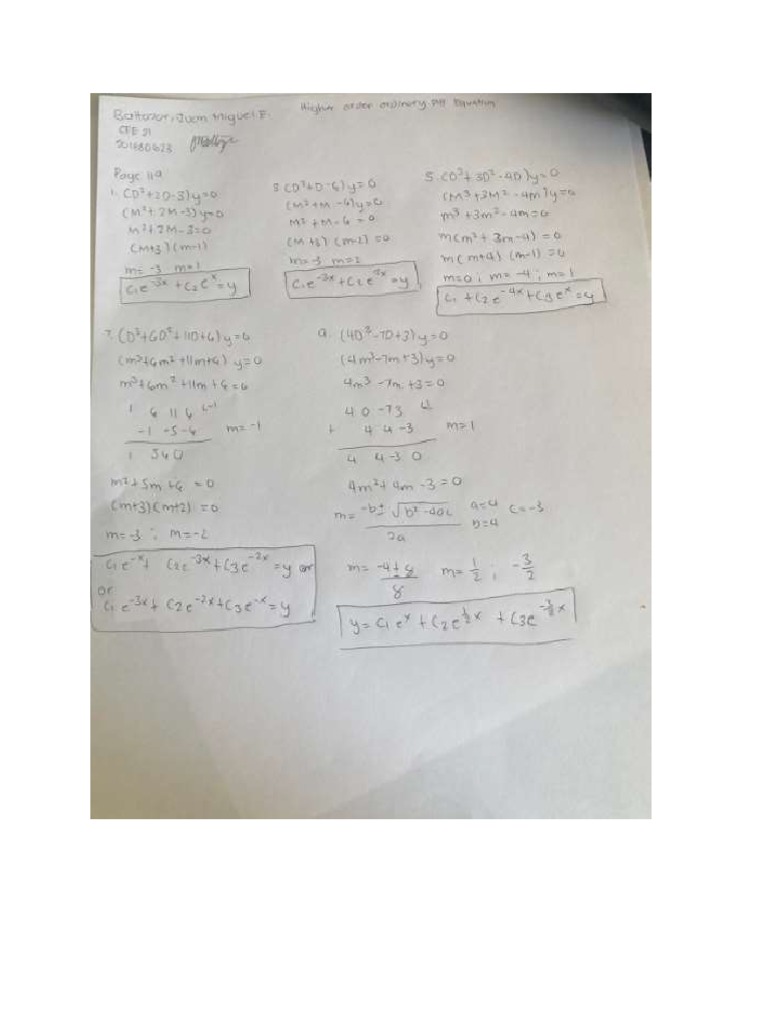Higher Order Ordinary Differential Equation Enabling Pdf