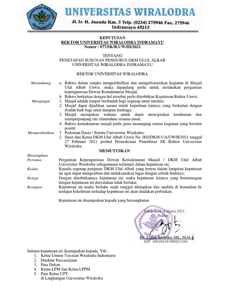 SK DKM Ulul Albab Ok | PDF