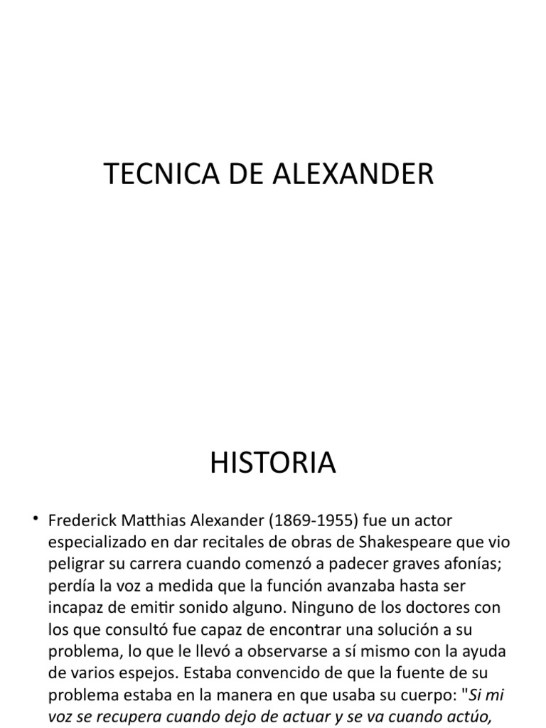 Tecnica de Alexander | PDF | Mente | Sicología