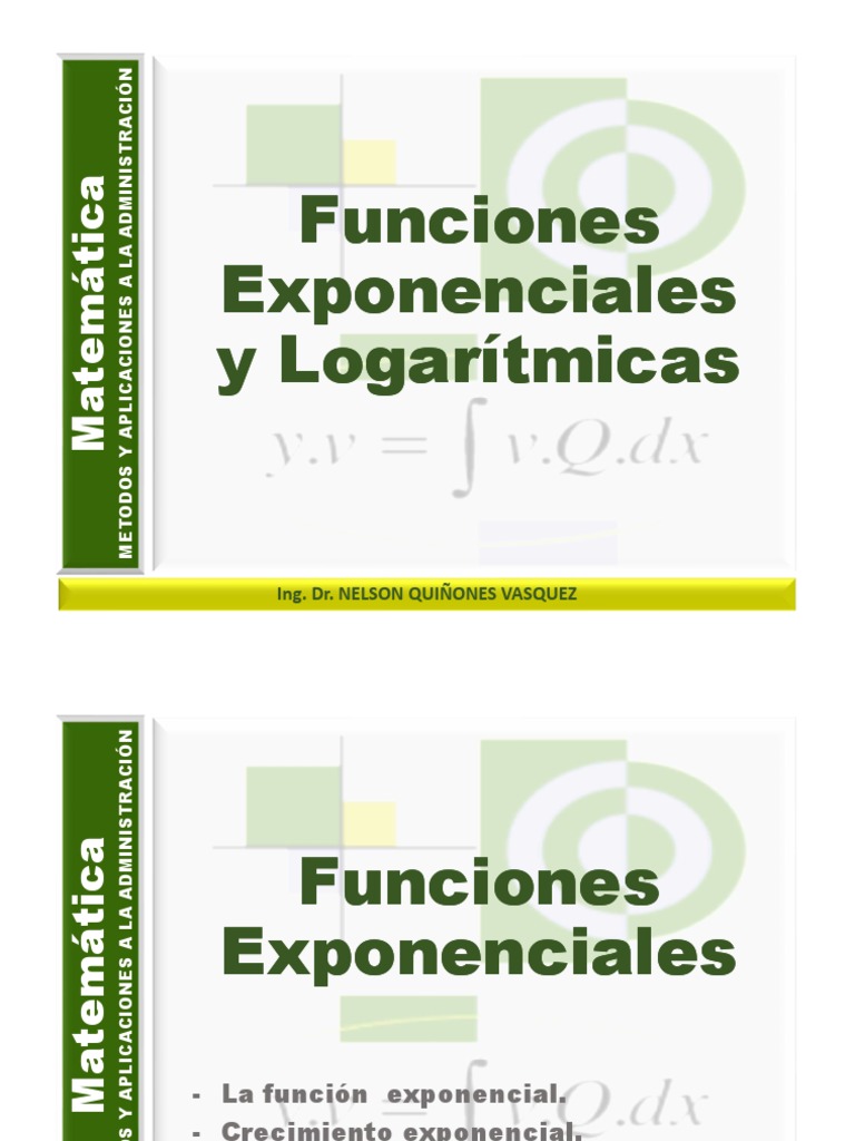 Funciones Exponenciales y Logarítmicas | PDF