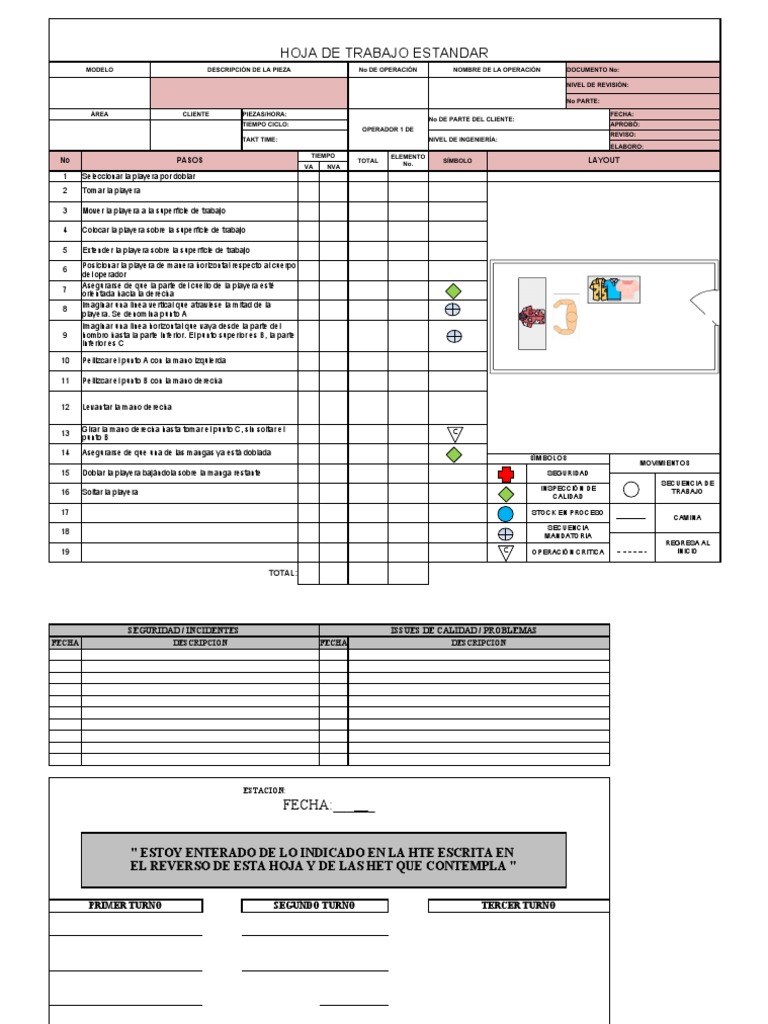 Formato Hoja de Trabajo y HET | PDF