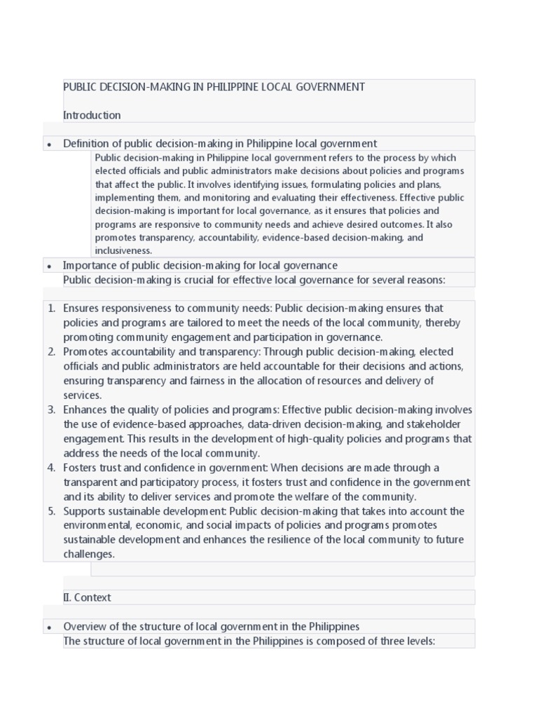 Introduction - Decision Making | PDF | Governance | Public Participation