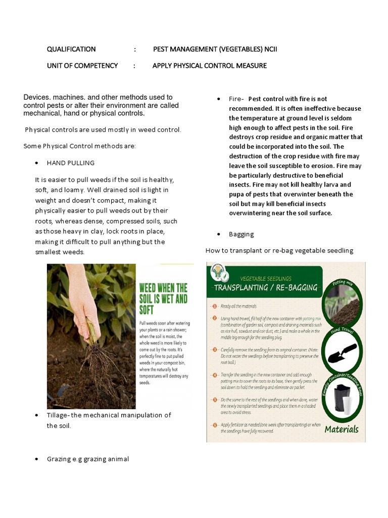 UC 4 Hand Out PHYSICAL CONTROL | PDF