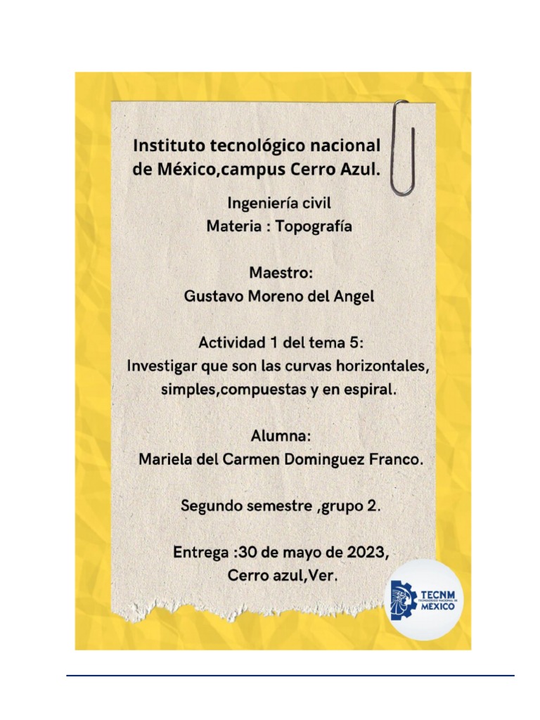 Act 1 Tema 5 | PDF | Curva | Tangente