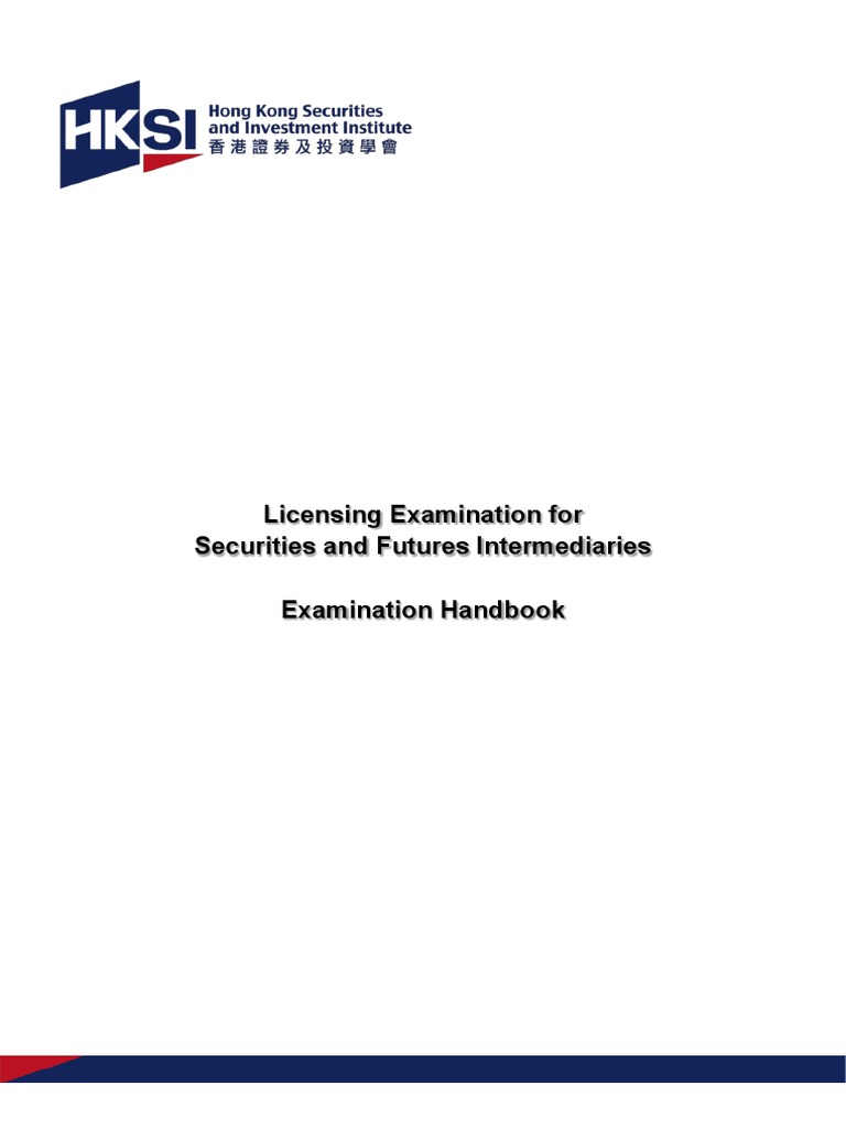 Securities and Futures Intermediaries Examination Handbook | PDF ...