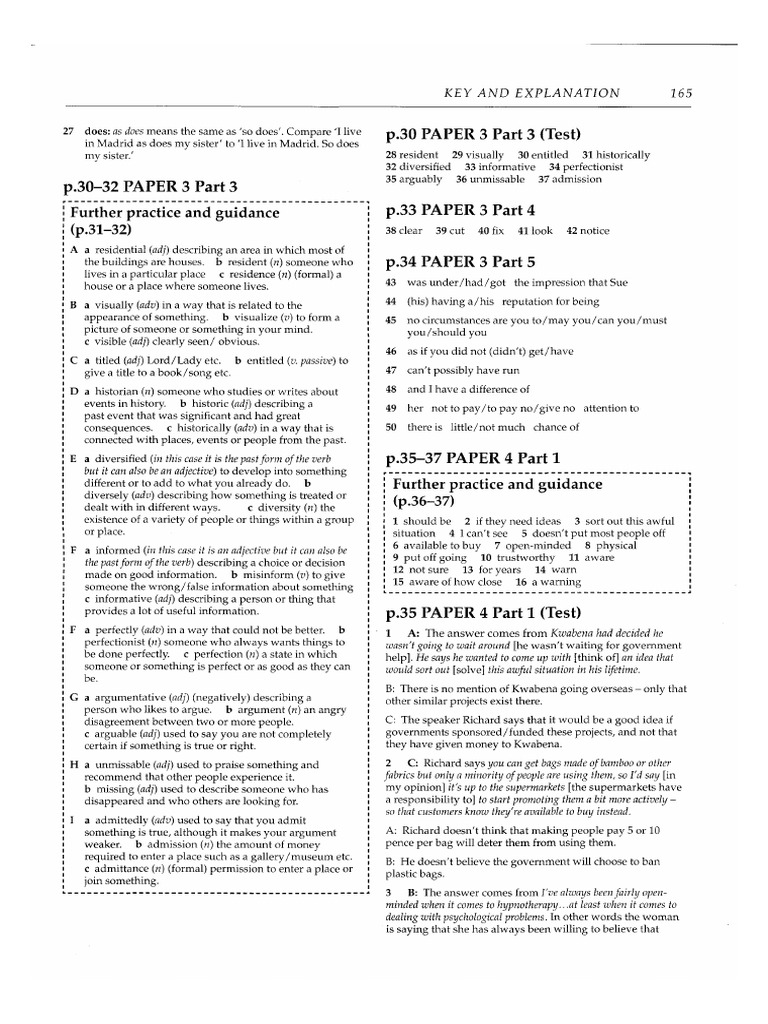 Cae Test Builder Key Use of English Test 1 | PDF