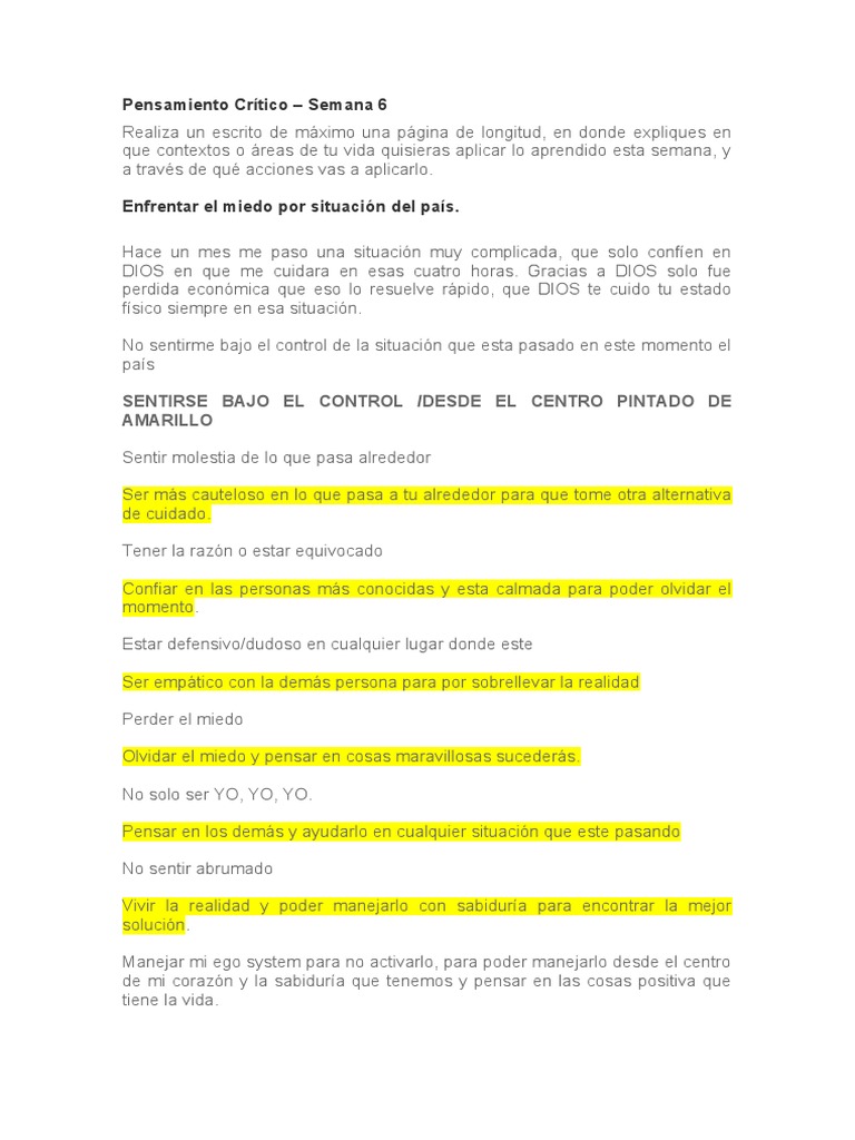 Aplicando Pensamiento Crítico en la Vida | PDF