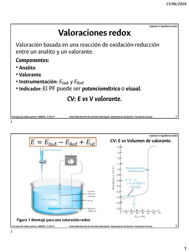 Redox Equilibria and Titration Techniques | PDF | Chemistry