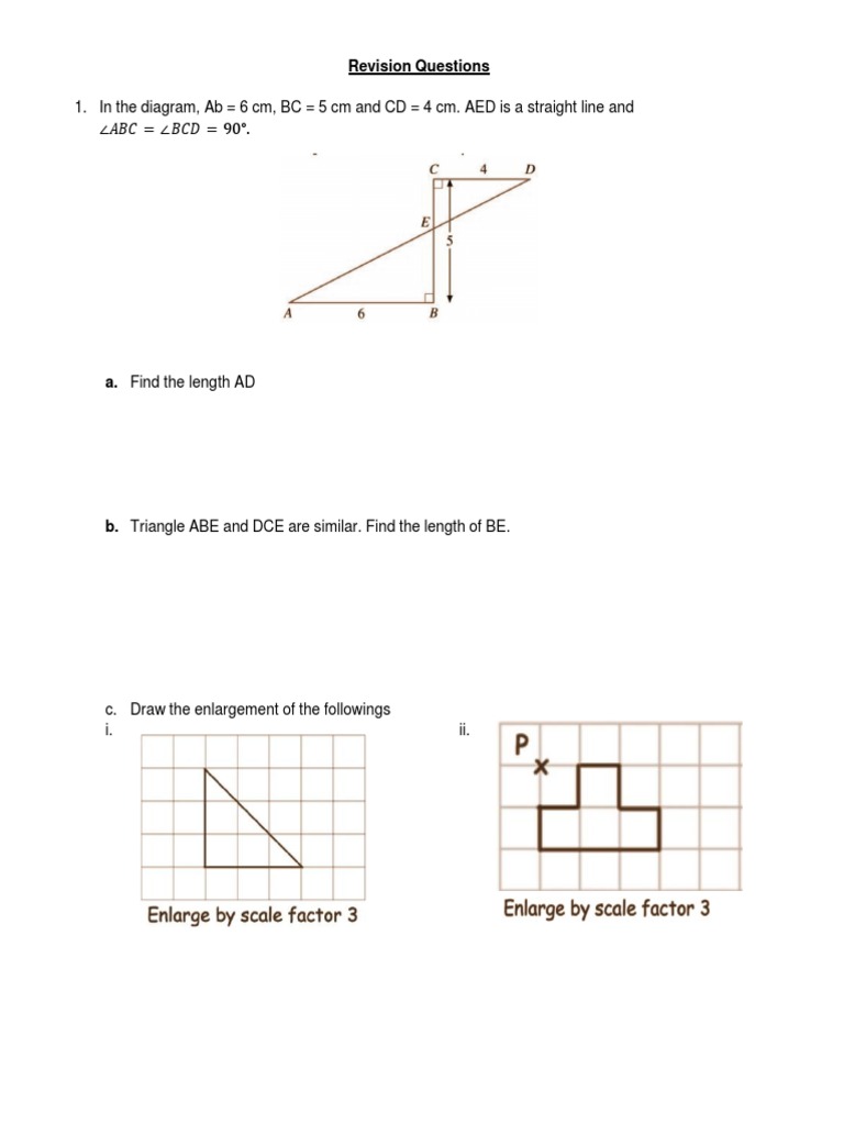 Math G9 Revison Paper | PDF