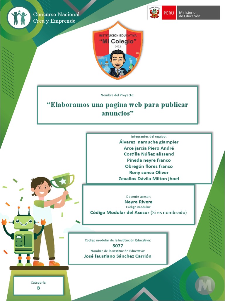 Cat. B - CyE 2023 - Proyecto de Emprendimiento 2 | PDF | Diseño | Iniciativa empresarial