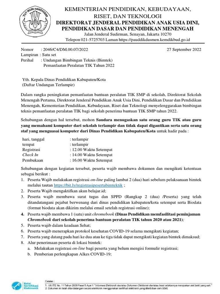 Bimtek TIK Yogyakarta | PDF