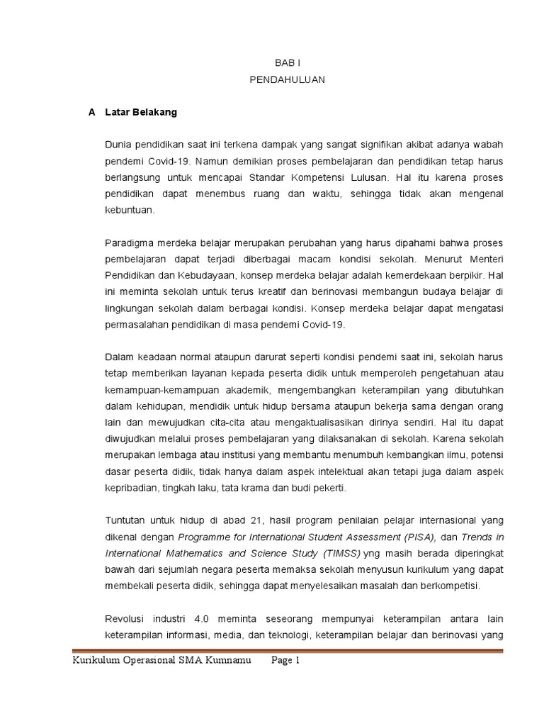 Isi Dokumen KTSP | PDF