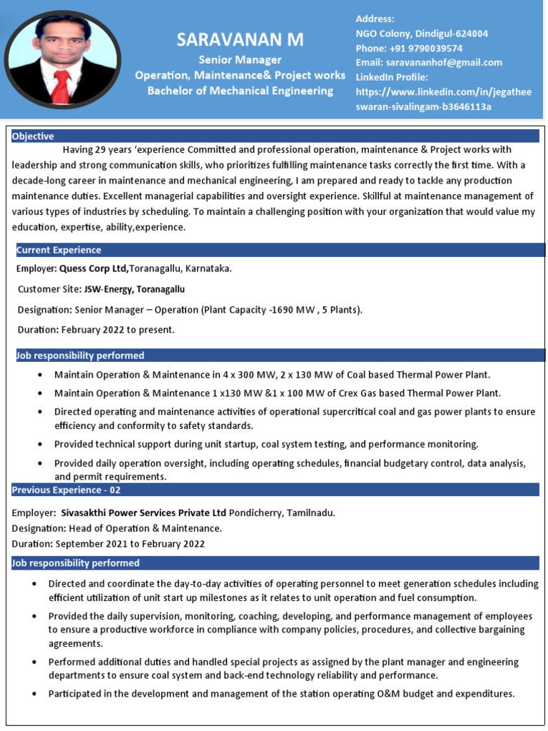 Saravanan M - Resume New | PDF