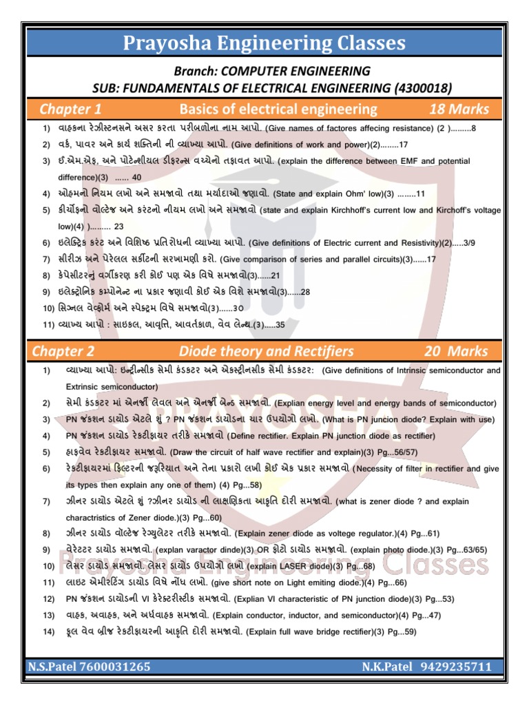 FOEE Most Imp Question 2023 GTU | PDF