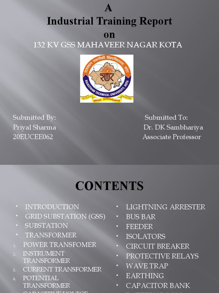 132 KV Gss Mahaveer Nagar Kota | PDF