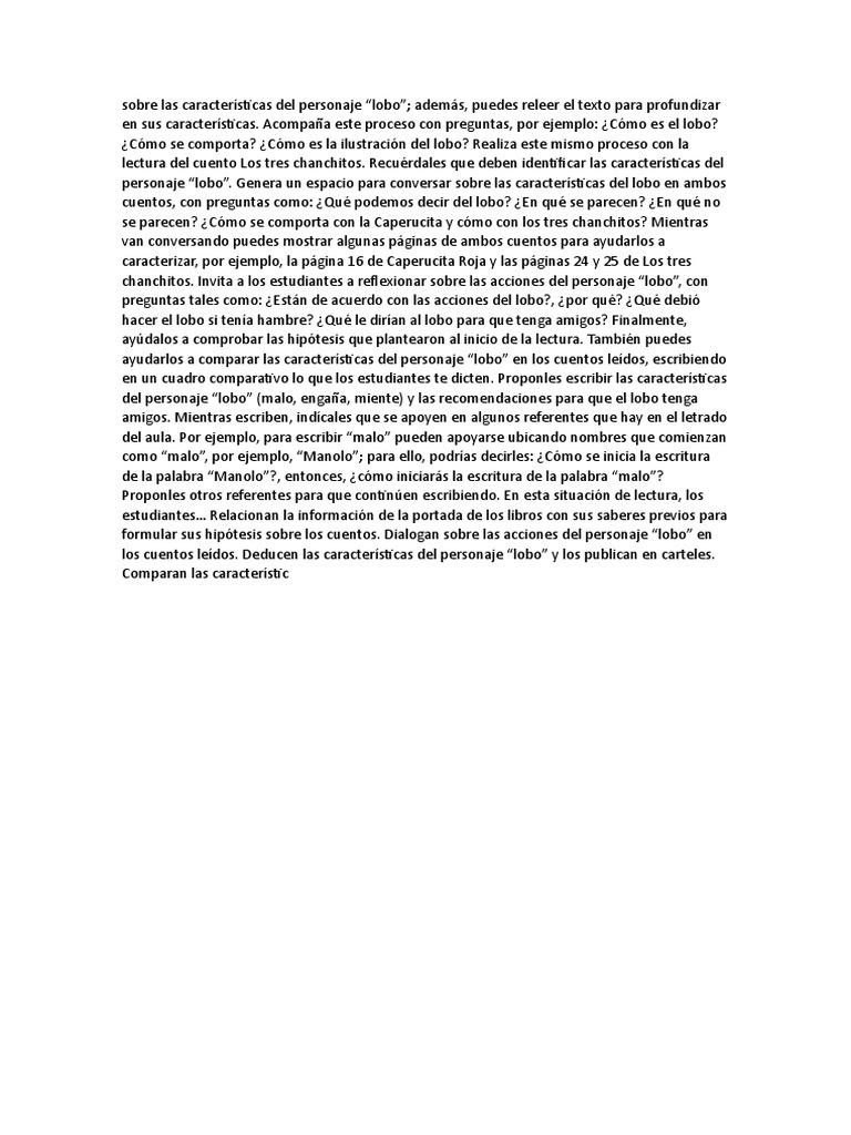 Sobre Las Características Del Personaje | PDF