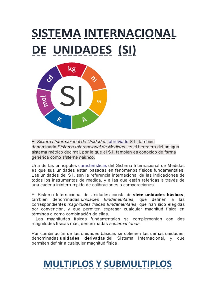 Sistema Internacional de Unidades Jose123 | PDF | Sistema Internacional de Unidades | Kilogramo