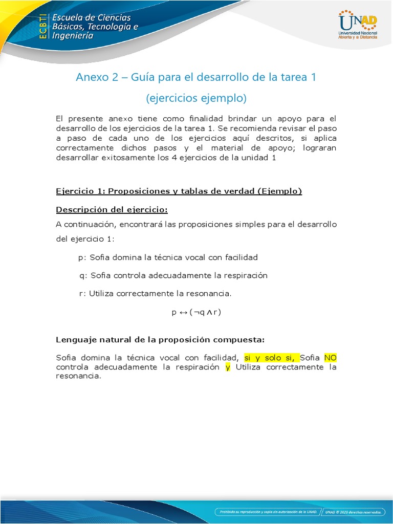 Anexo 2 - Guía para El Desarrollo de La Tarea 1 (Ejercicios Ejemplo) | PDF