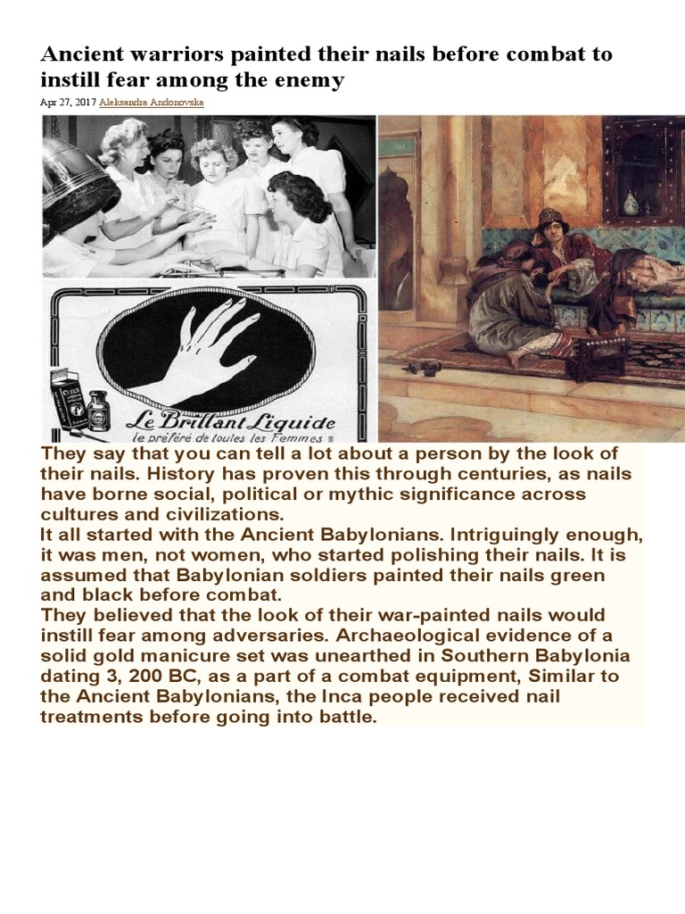 History of Manicure | PDF | Spa