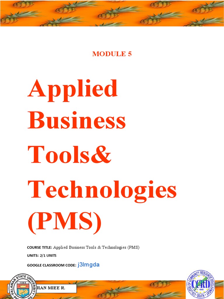 MODULE 5 Applied Business Tools and Technologies | PDF