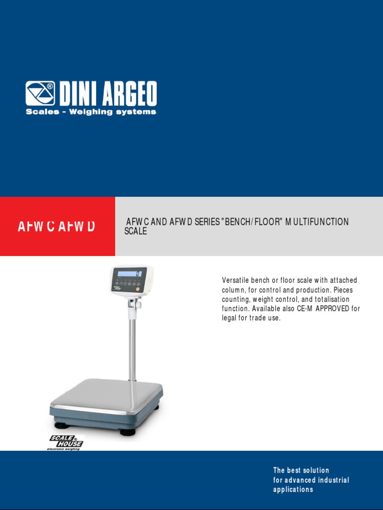 Afwc Afwd: Afwc and Afwd Series "Bench/Floor" Multifunction Scale | PDF ...