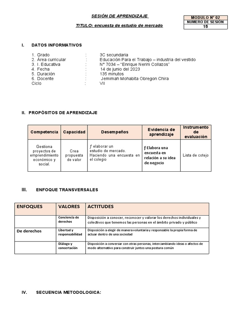 SESION 15 Modulo 2 3C | Descargar gratis PDF | Evaluación | Maestros