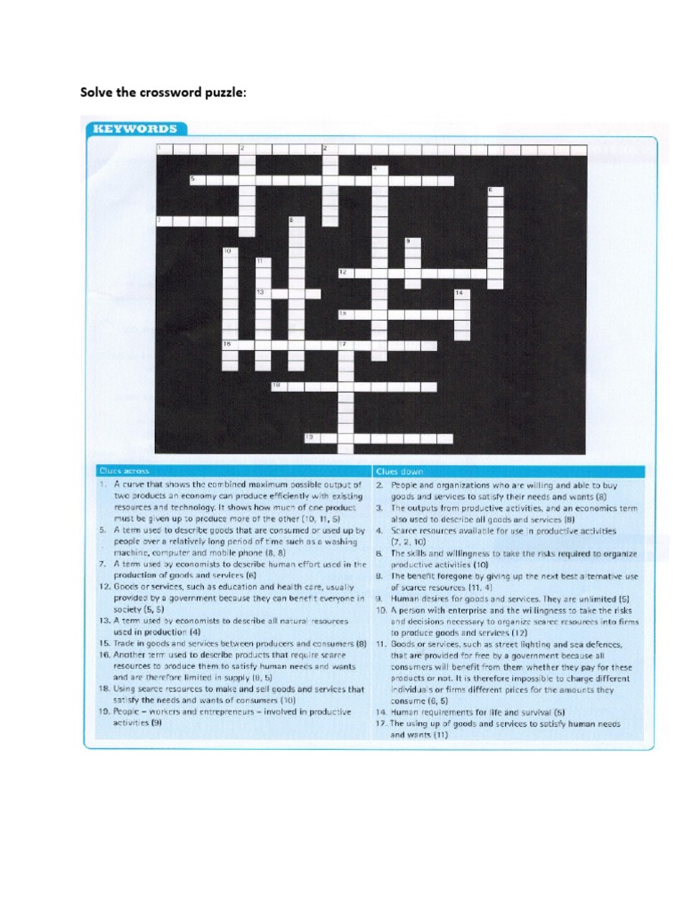 Unit 1 Crossword Puzzle | PDF