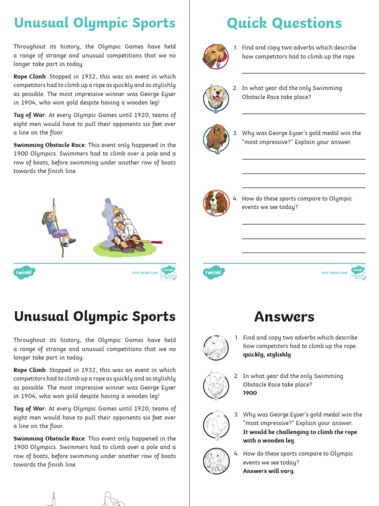Unusual Olympic Sports | PDF