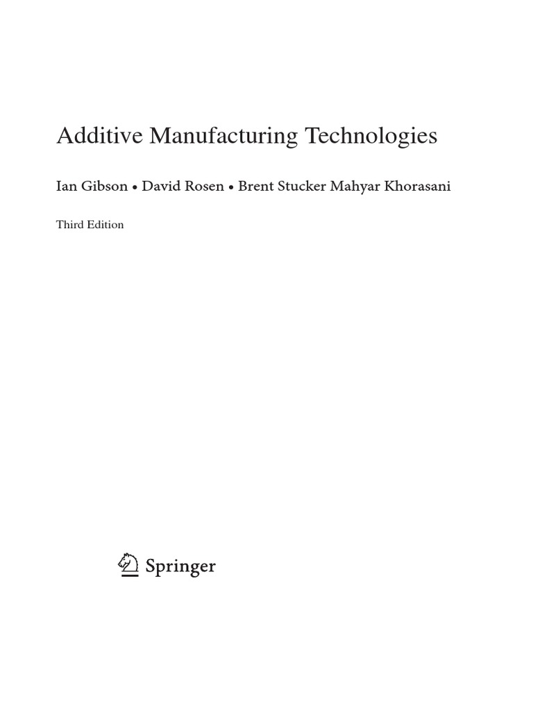 Additive Manufacturing Technologies 4 | PDF | 3 D Printing | Computer ...
