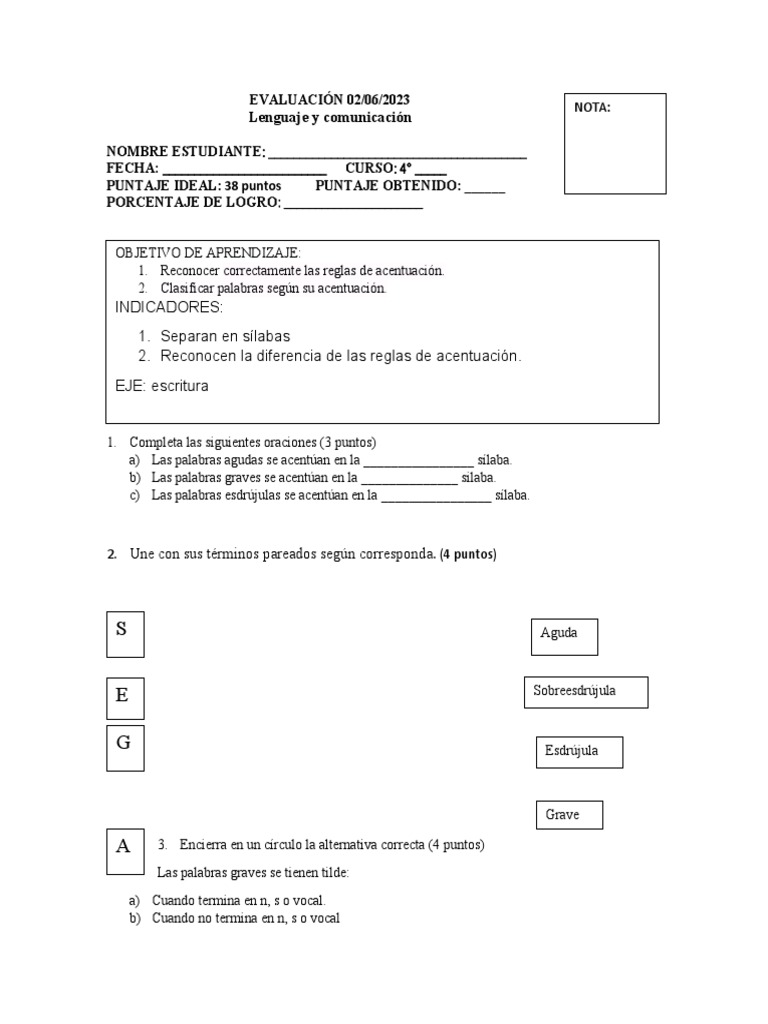 EVALUACIÓN SEGA 02.06 | PDF